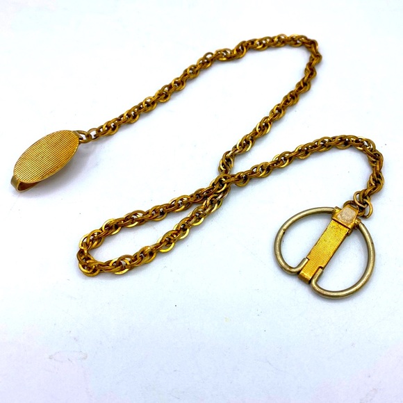Vintage | Accessories | Vintage 2 Brassgold Tone Watch Fob The Chain ...